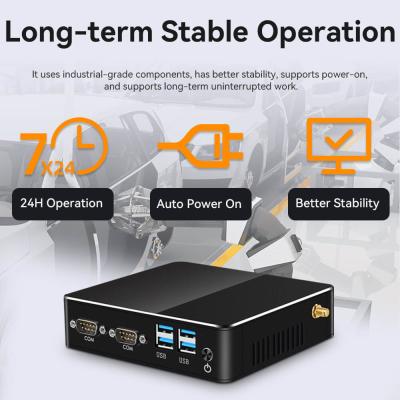 China Intel Core i5 8250U Industrial Fanless PC With mSATA SSD Dual Ethernet Dual COM for sale