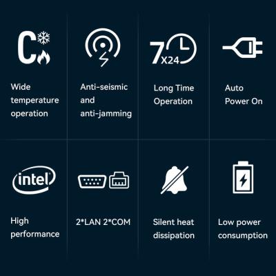 China Small Industrial PC Single-channel SODIMM DDR4 Memory and Dual-channel Audio Support for No Condensation Environments for sale