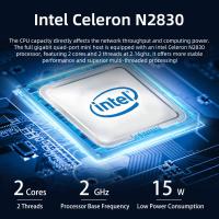 China DDR3 8GB Firewall Mini PC Router With Intel Celeron N2830 Fanless Cooling Method for sale