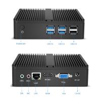 China DDR3 RAM Fanless Mini PC Intel Processors Mini Desktop Computer Aluminum Chassis for sale