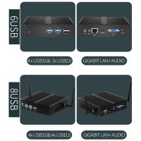 China DDR3 RAM Fanless Mini PC Intel Processors Mini Desktop Computer Aluminum Chassis for sale