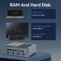 China Fanless Industrial PC Intel Core i5 8250U 4 Ethernet GPIO Mini Computer With COM for sale
