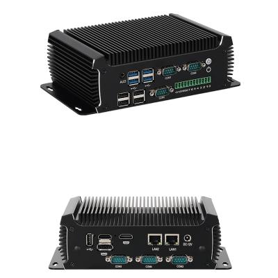 중국 인텔 N97 미니 PC 팬리스 산업용 PC 16GB, 2 LAN, 6 COM 판매용