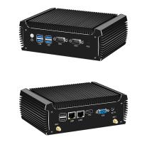 China Intel Core i3 7100U Mini PC with 2 LAN 2 COM Fanless Industrial PC for sale