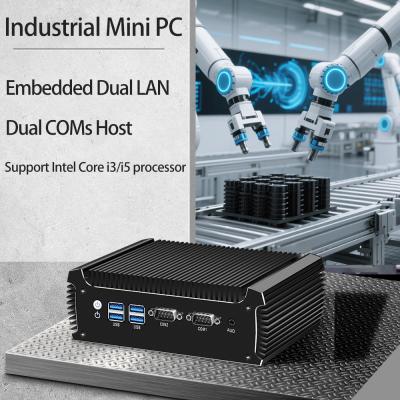 China Intel Core i5 7200U Mini PC sin ventilador PC industrial de 16 GB con 2 LAN y 2 COM en venta