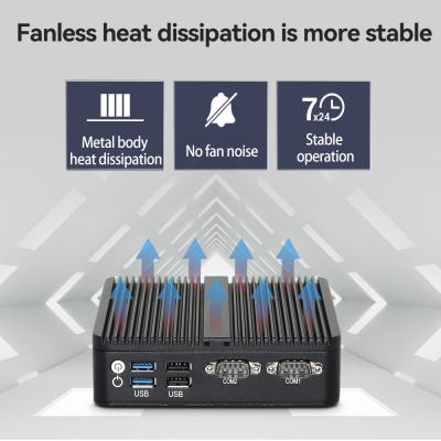 중국 DDR4 16GB RAM 및 2개의 HD 산업용 팬리스 PC를 갖춘 Intel Celeron J6412 프로세서 판매용