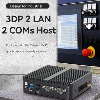 중국 DDR4 16GB RAM 및 2개의 HD 산업용 팬리스 PC를 갖춘 Intel Celeron J6412 프로세서 판매용