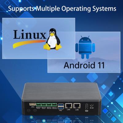 China ARM RK3568 With 4 Cores and Dual Ethernet 4 COMs DDR4 8GB RAM  Industrial PC for sale