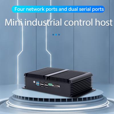 China Intel N100 Processor With Four LAN Dual COM and Six USB Industrial Mini PC for sale