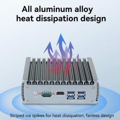 Cina Mini PC industriale con processore Intel I5 1145G7, sei porte LAN, una COM e 1 HDMI in vendita