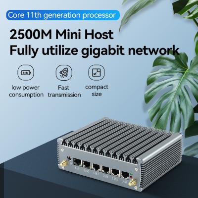 Cina Mini PC industriale con processore Intel I5 1145G7, sei porte LAN, una COM e 1 HDMI in vendita