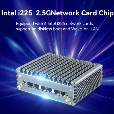 Cina Mini PC industriale con processore Intel I5 1145G7, sei porte LAN, una COM e 1 HDMI in vendita