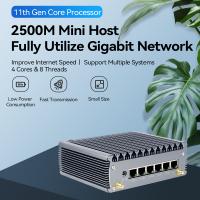 China Intel Celeron J6412 PC With Six LAN One COM and 4 USB Mini Computer for sale