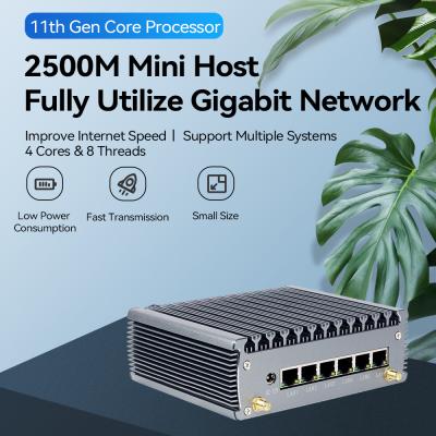 China Intel Celeron J6412 PC With Six LAN One COM and 4 USB Mini Computer for sale