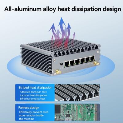 China Intel N150 Computer With Six LAN One HDMI and Four USB 3.0 Mini PC for sale