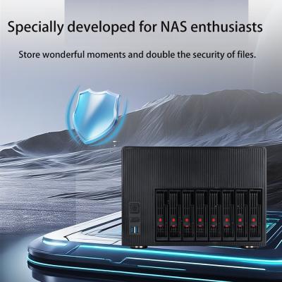 중국 NAS 서버 N100 3-네트워크 8-베이 인터페이스 네트워크 연결 스토리지 인클로저 판매용