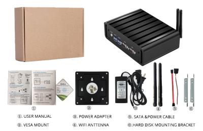 China Industrial Mini PC with Intel Core i5-5200U Processor DDR3L RAM and mSATA SSD Barebone System Computer for sale