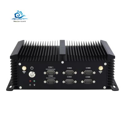 China Intel Core i5-4200U Industrial Mini PC with 6*RS232 RS422 RS485 8*USB and IP68 Rated Fanless Embedded Computer for sale