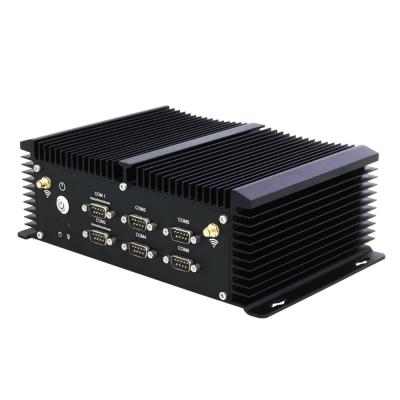 China Intel Core i5-4200U Industrial Mini PC with 6*RS232 RS422 RS485 8*USB and IP68 Rated Fanless Embedded Computer for sale