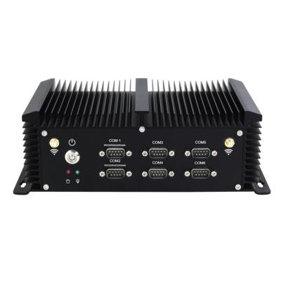 China Intel Core i5-4200U Industrial Mini PC with 6*RS232 RS422 RS485 8*USB and IP68 Rated Fanless Embedded Computer for sale