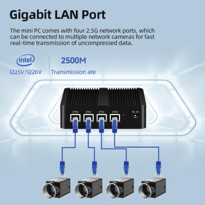 China Celeron N5105 Processor With Four LAN and 1HDMI 1DP Network Mini PC for sale