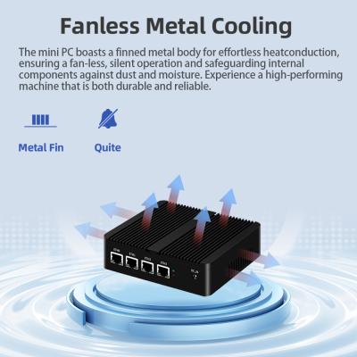 China Celeron N5105 Processor With Four LAN and 1HDMI 1DP Network Mini PC for sale