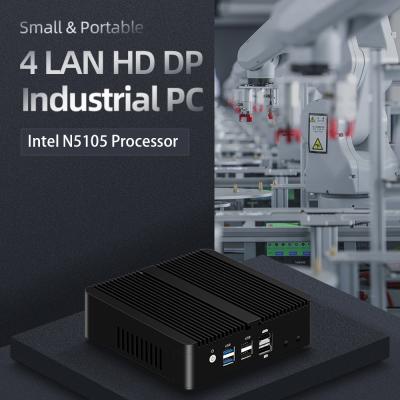 China Celeron N5105 Processor With Four LAN and 1HDMI 1DP Network Mini PC for sale