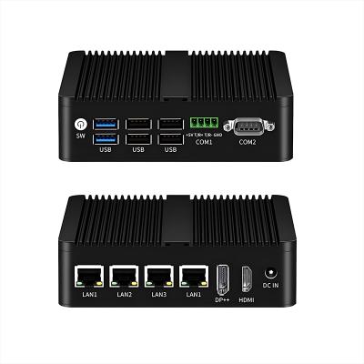 China Soft Router Intel Celeron J6426 Processor 4 Ethernet Ports Dual Serial Ports 2 USB3.0 4 USB2.0 DDR4 Win10 Win11 Linux Industrial Mini Pc for sale