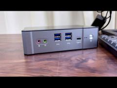 DDR5 Mini PC para escritório em casa com ventilador LAN duplo 4 tela 2 M.2 SSD Desktop