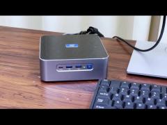 Intel Core Iris Xe Graphics DDR5 64G Mini PC com LAN dupla e Fan Ubuntu Desktop