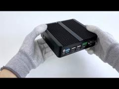 Intel N100 Processor Fanless Industrial Mini Computer Dual COM DDR4 RAM 4LAN