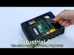 Intel N100 Industrial Mini PC Dual LAN Dual COM DDR4 16G RAM For Industrial