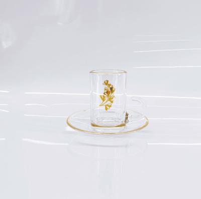 China High Quality  75MM High  Glass Tea Cup  Set For Tea And Coffee Drinkware for sale