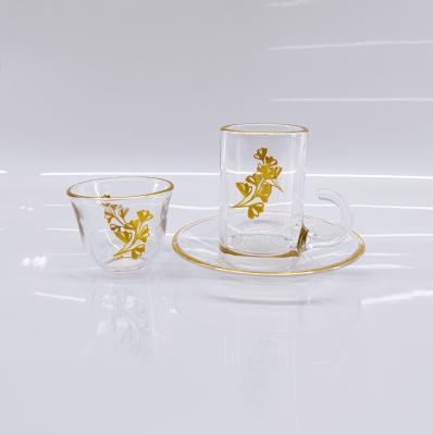 China 36PCS Luxury  Glass Tea Cup Set For Tea And Coffee Drinkware for sale
