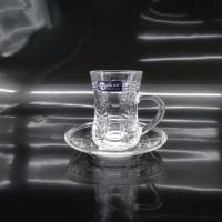 China 12PCS Set For Daily Style Usage Crystal Glass With Pattern Designed Tea Drinking for sale