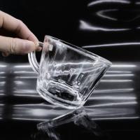 China 6Pcs Transparent Glass Cups Set  165ml Capacity  Elegant Design Suitable For Drinkware Serving for sale
