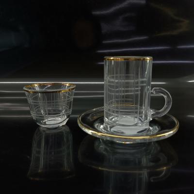 China Transparent Decorative Glass Cups 18 Piece Lead Free Glass Cups Sets for sale
