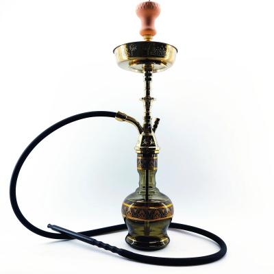 China Handmade Smoking Deluxe Glass Pipe Hookah Shisha Round Base 26cm Height for sale