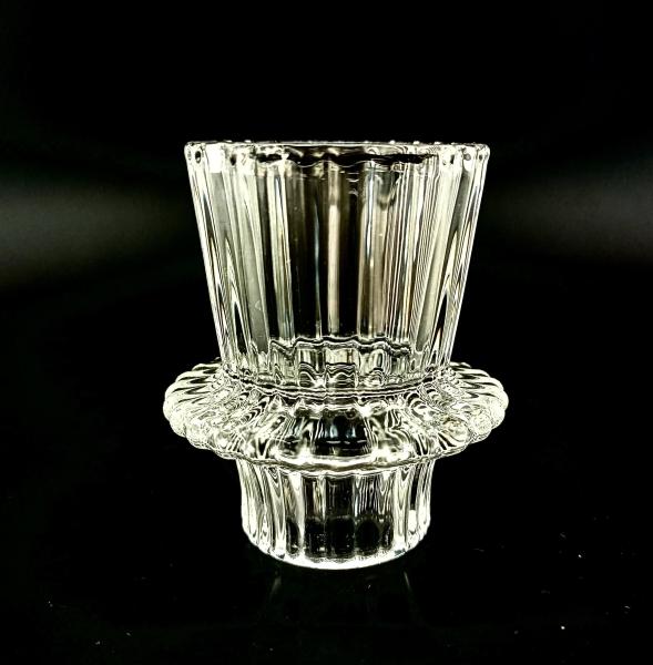 Quality Easy Clean Clear Glass Candle Holders For Elegant Home Decor for sale