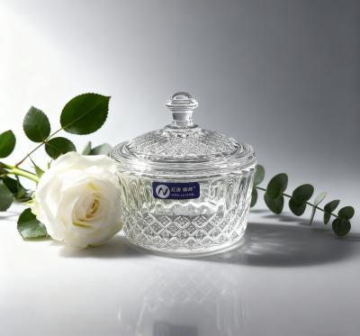 China 165ML Capacity Lead Free Crystal Glass Candy Bowl with Round Shape for Restaurants and Cafes for sale