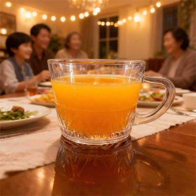 China Set of 6Pcs Modern Glass Tea Cup Shatter resistant Durable Designed for Comfortable Drinking Experience and Easy Cleaning for sale