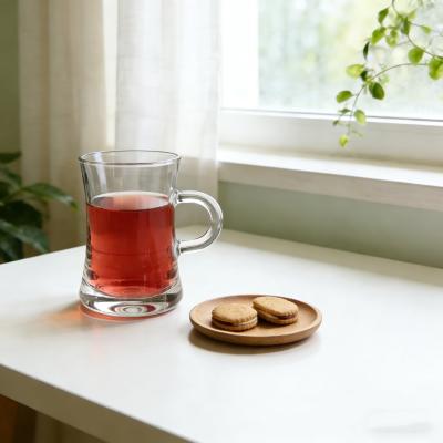 China 90ml/3oz Modern Design 6-Piece Glass Cup Set, Arabic Tea and Coffee Mugs for sale