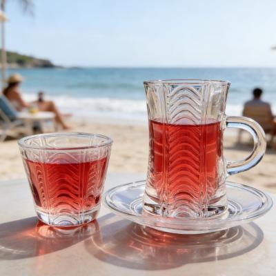 China Elegant Modern Glass Cup Set 90ml 3.04oz For Hospitality / Corporate Settings for sale