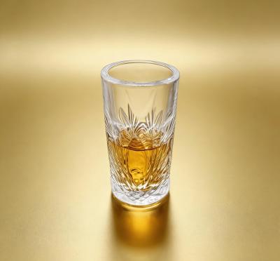 China 6 Pieces Glass Shot Cups Classic Cylindrical Transparent Glassware For Bars Restaurants for sale