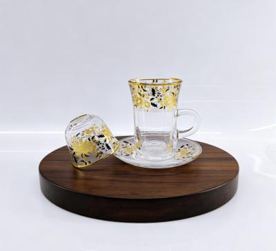 China Tea Durable 36 Piece set Glass Drinking Sets Glass Cup Sets Ideal for Hotels Restaurants Cafes for sale