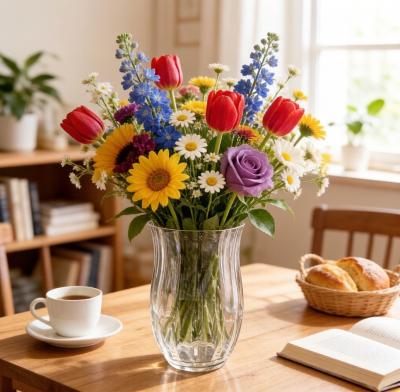 China Handmade Glass Vase with 160mm Max Diameter and Eco-Friendly Materials for Stylish Tabletop Decor for sale