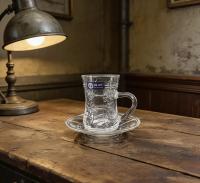 China 12PCS Set For Daily Style Usage Crystal Glass With Pattern Designed Tea Drinking for sale