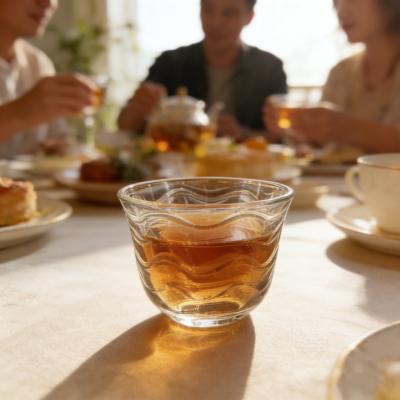 China Elegant 6 Glass CAWA Cup Sets Lead Free With Rippled Texture for sale