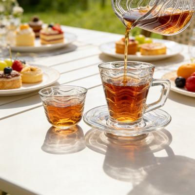 China Classic Glass Cup Sets , Practical / Stylish Glass Drinkware Set For Hotels Restaurants Cafes for sale