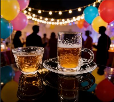 China 6pcs Turkish Glass Tea Cups , 18pcs Lightweight Clear Glass Cup Classic Style for sale